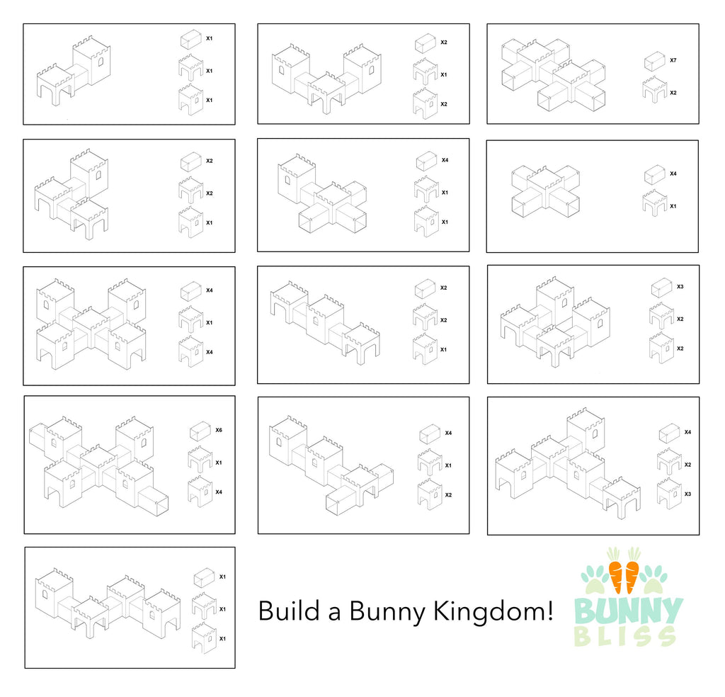 Cardboard Bunny Tower and Playhouse by Bunny Bliss – BunnyBliss